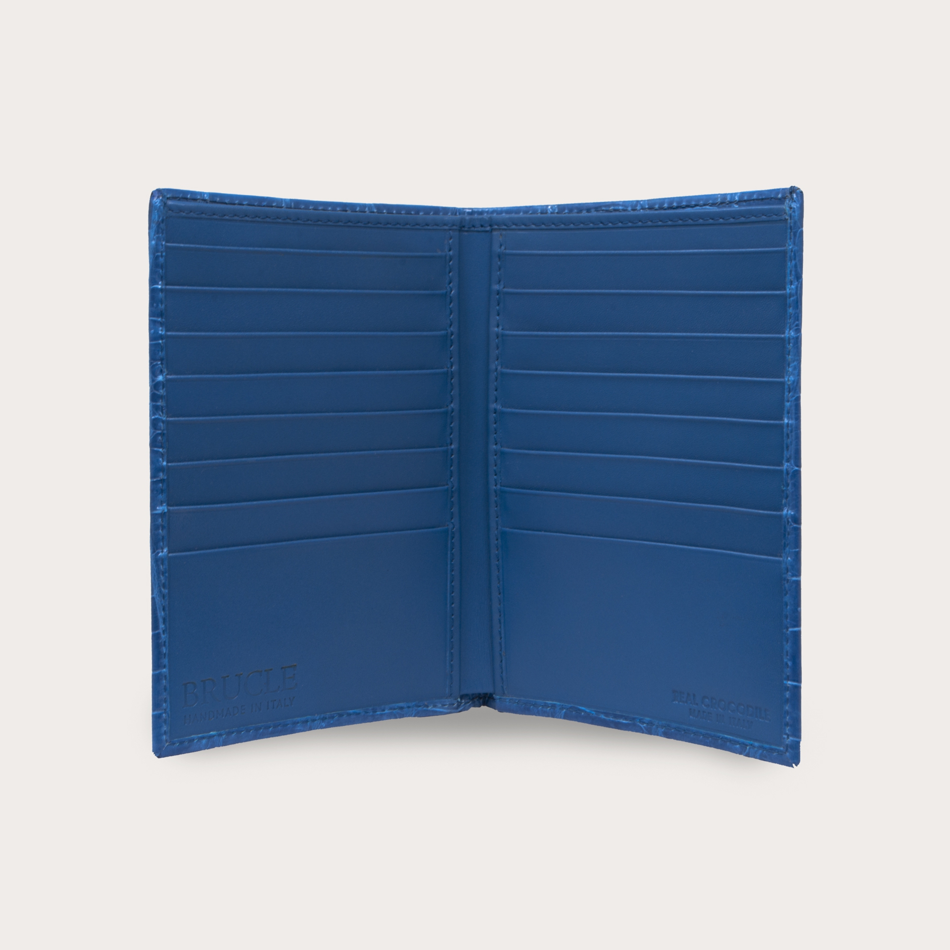 Royal Blue Crocodile Wallet Free Personalization | BRUCLE