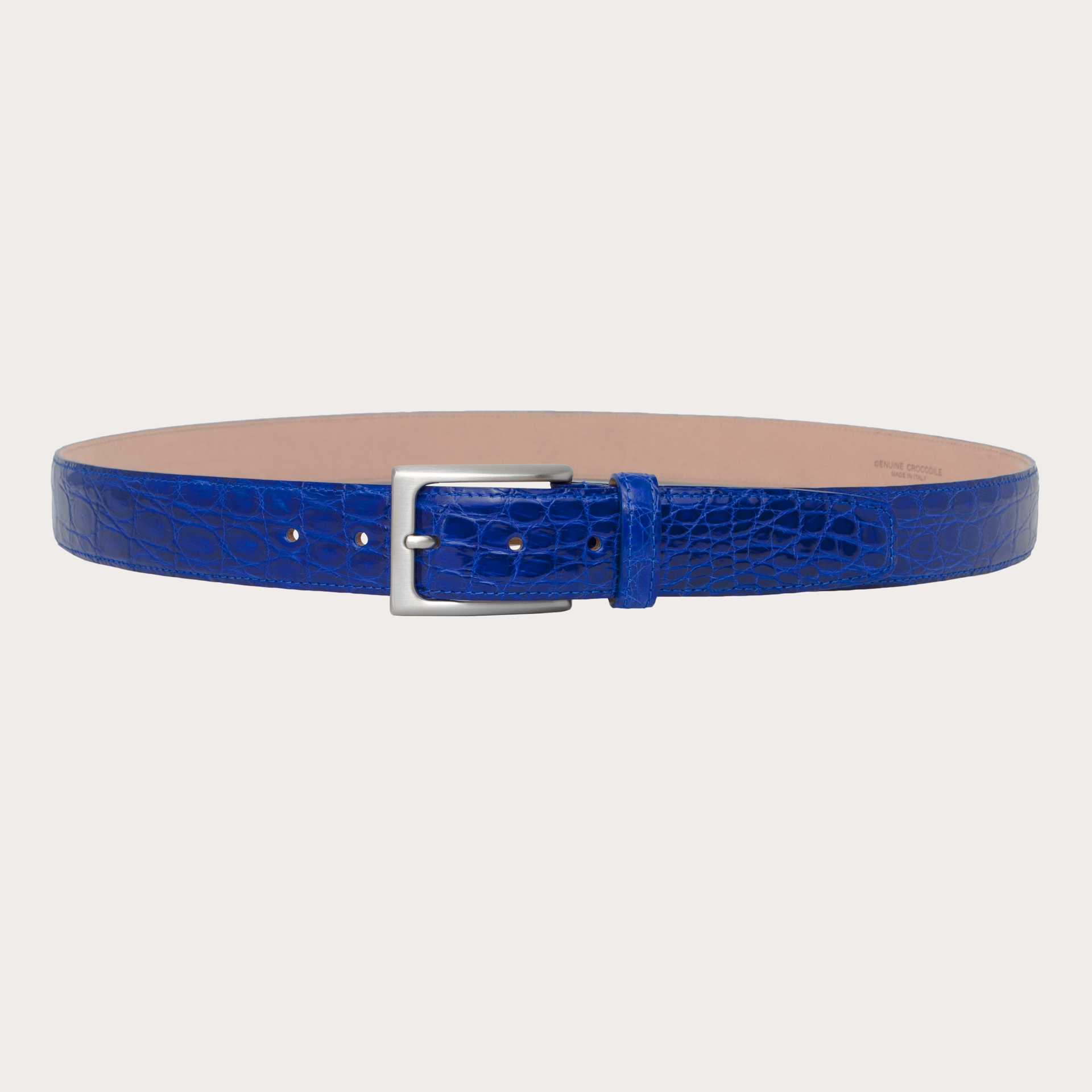 Blue crocodile belt with customization BRUCLE | Elegance and style