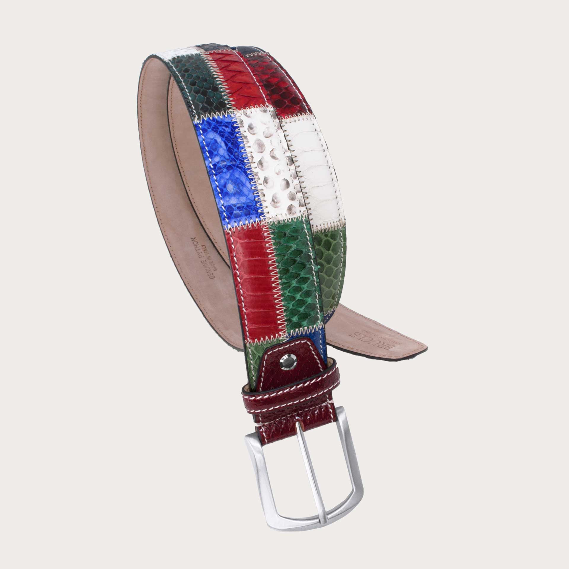 Exclusive Python Patchwork Belt by Brucle - Unique Craftsmanship and Design