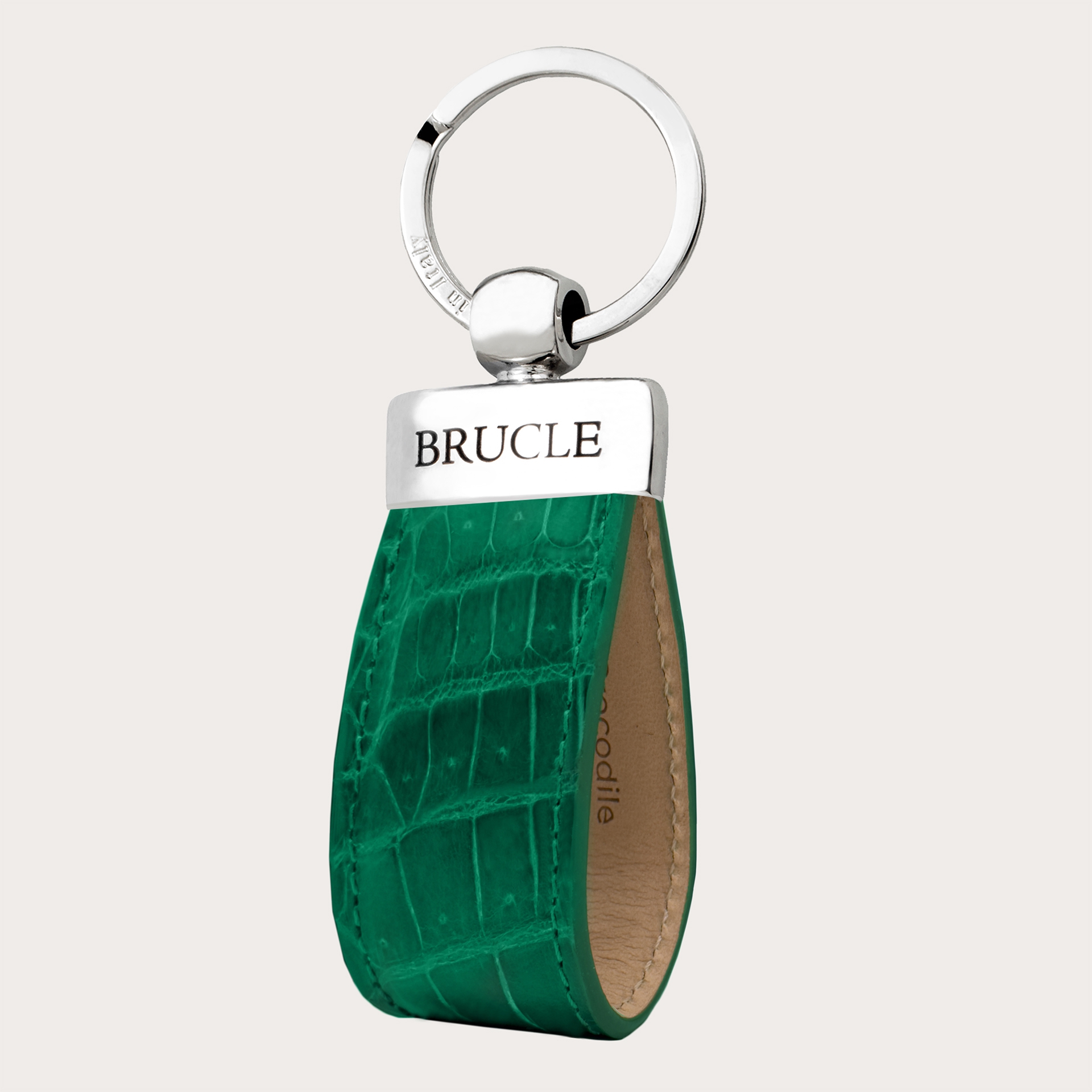 Green crocodile keychain | BRUCLE Luxury collection