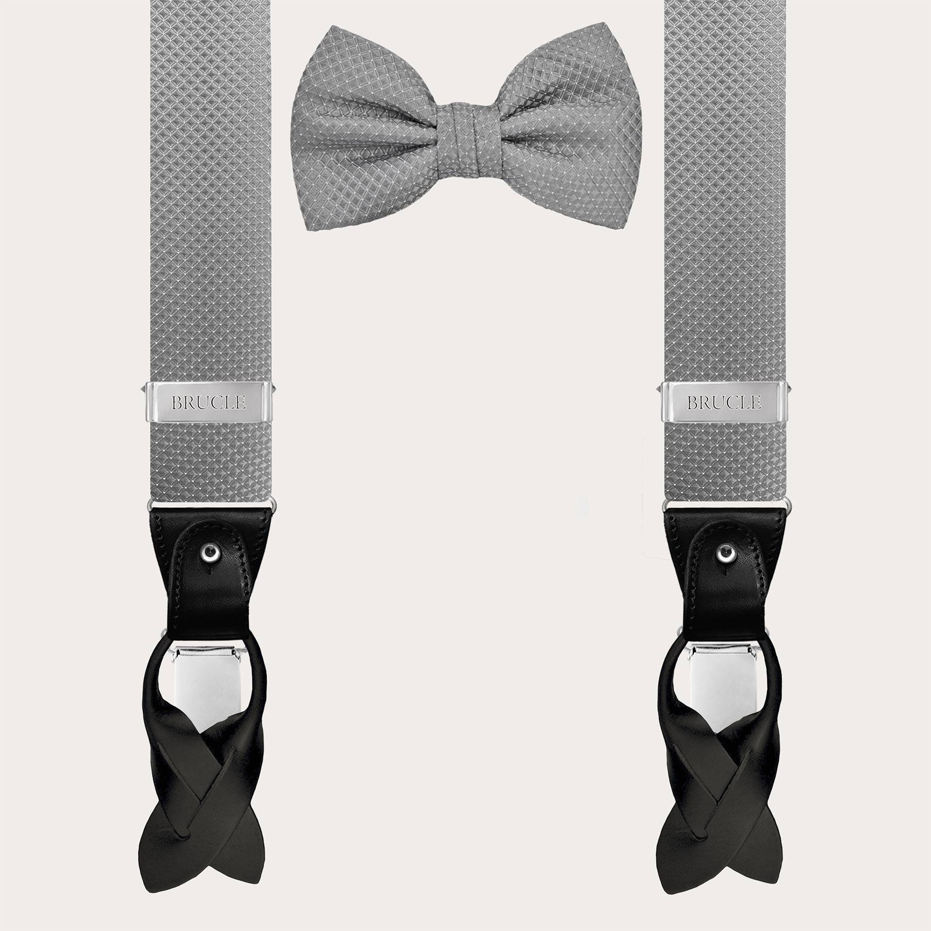 Take A Look About Grey Suspenders And Bow Tie