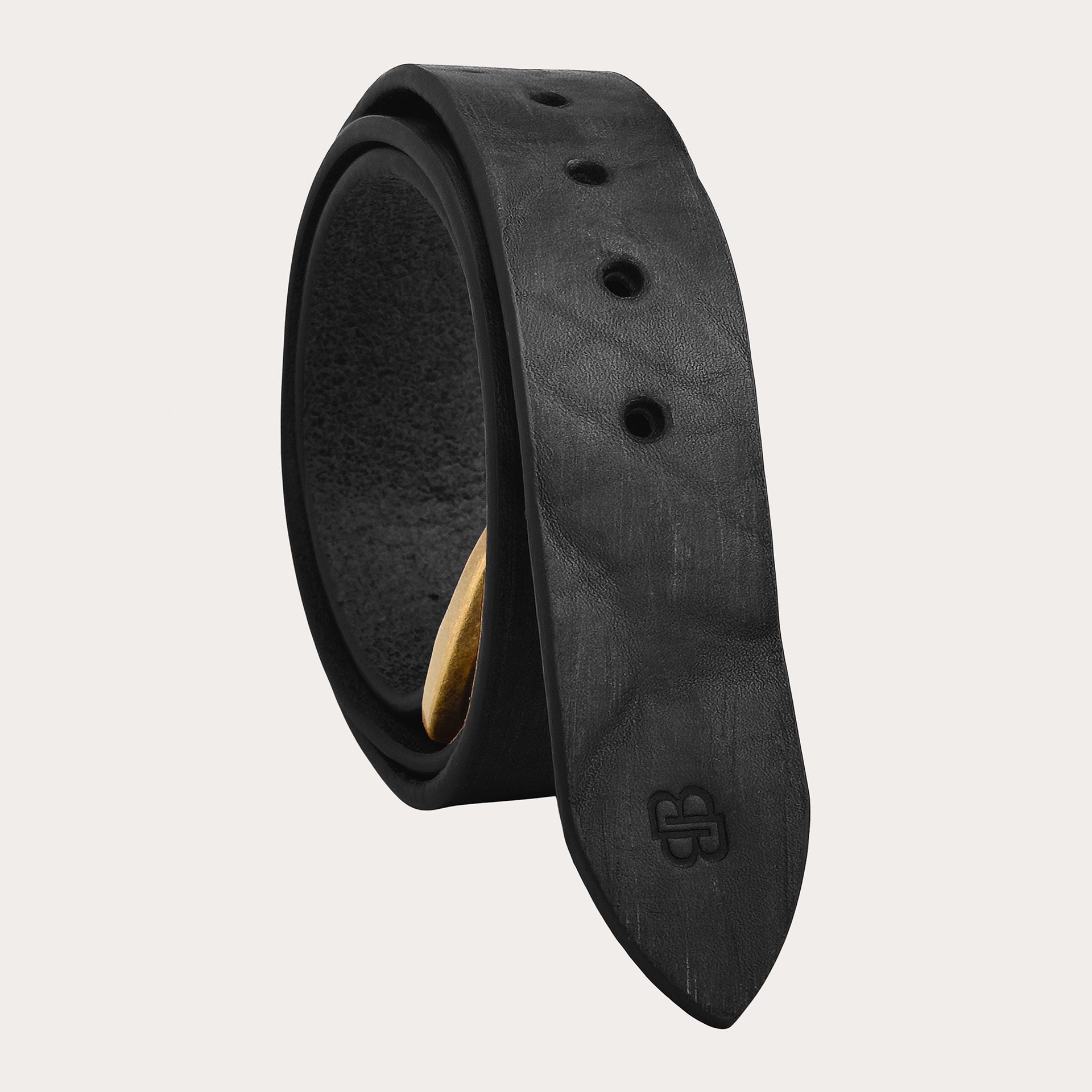 Black vintage leather belt | BRUCLE Sporty belts